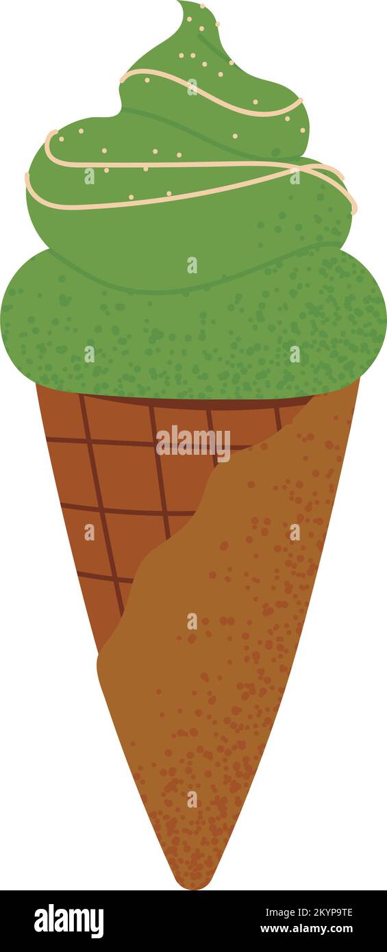 Scoop of matcha ice cream Stock Vector Images - Alamy