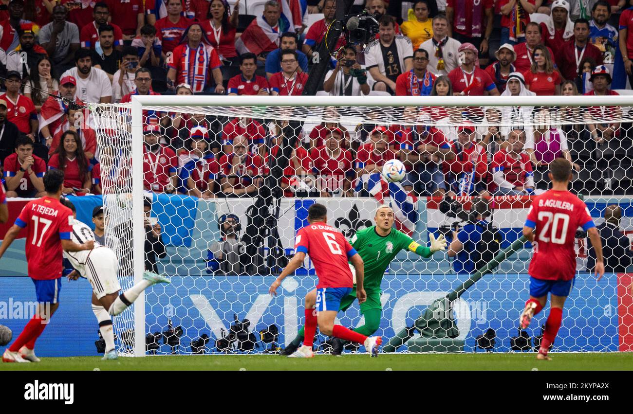 Doha, Qatar. 1st Dec, 2022. Serge Gnabry (Deutschland) scores the goal ...