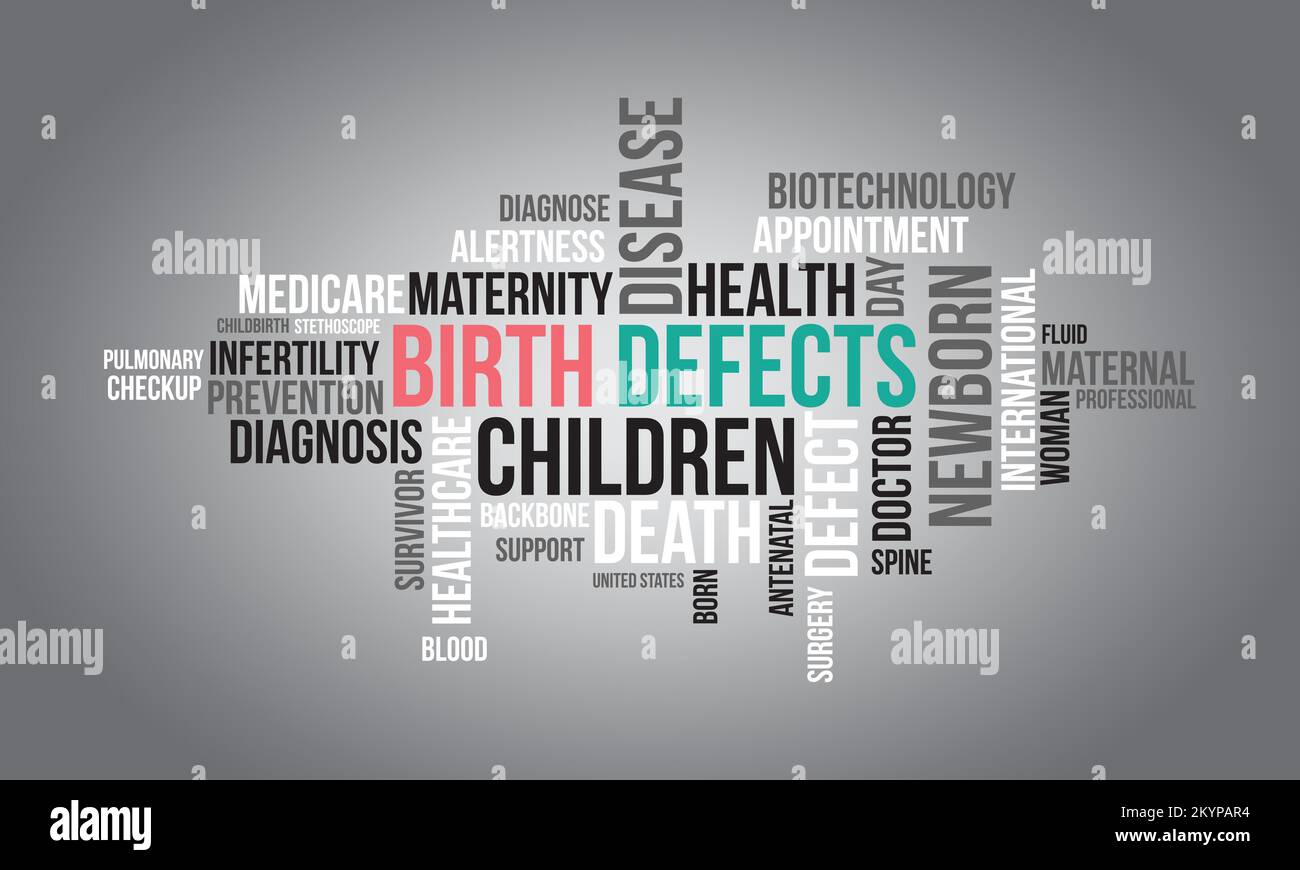Birth Defects world cloud background. Health awareness Vector ...