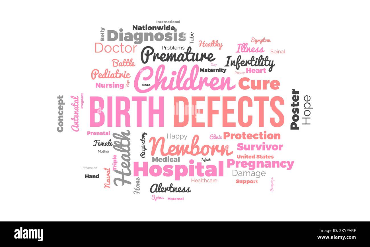 Birth Defects world cloud background. Health awareness Vector ...