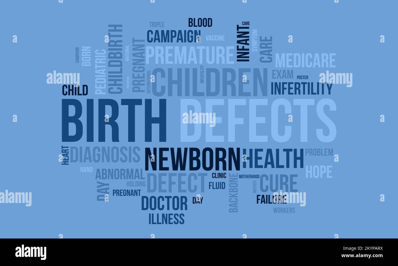Birth Defects world cloud background. Health awareness Vector ...