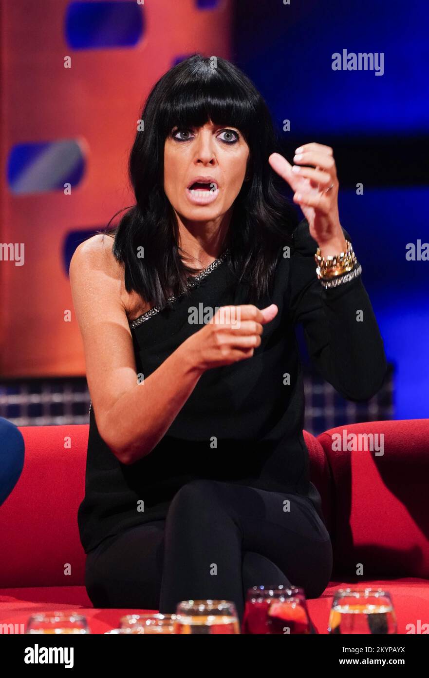 EDITORIAL USE ONLY Claudia Winkleman during the filming for the Graham ...