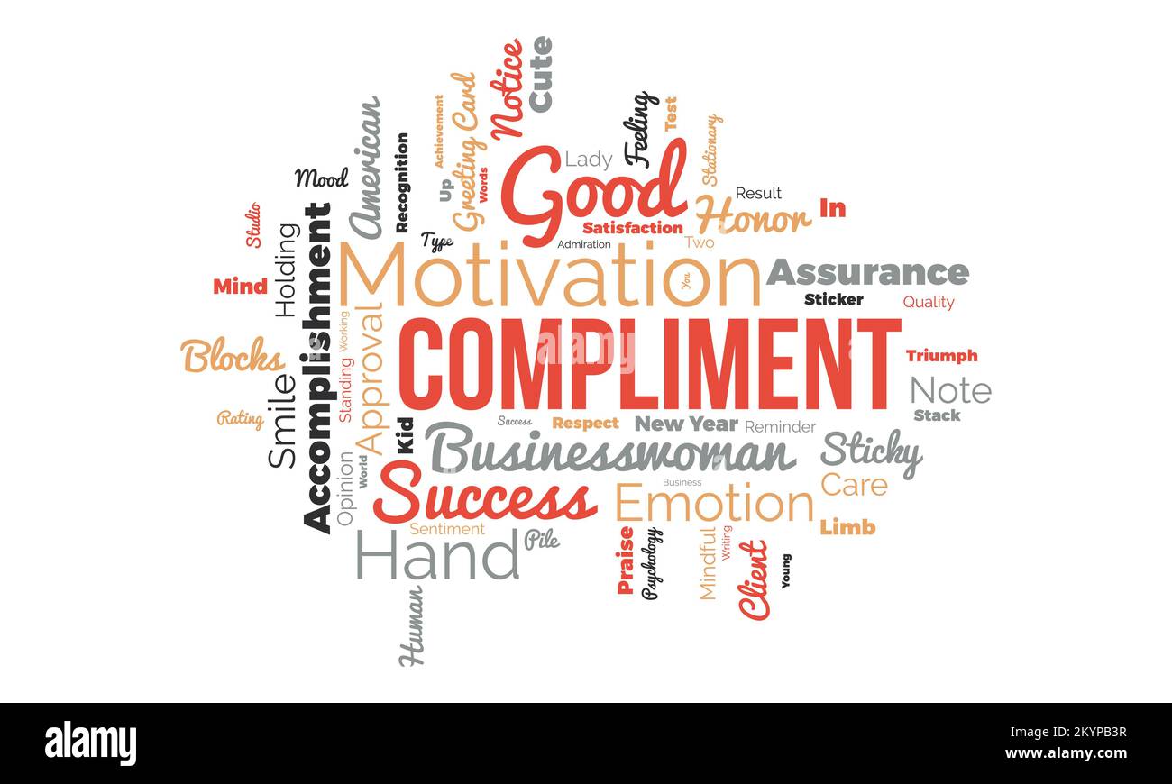 Compliment world cloud background. Relationship awareness Vector ...