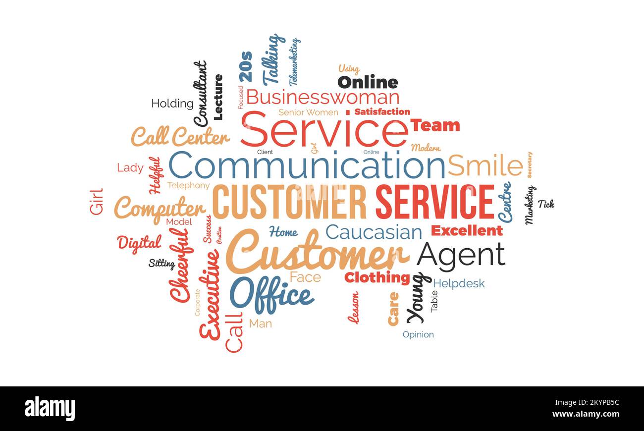 Customer Service world cloud background. Careers awareness Vector ...