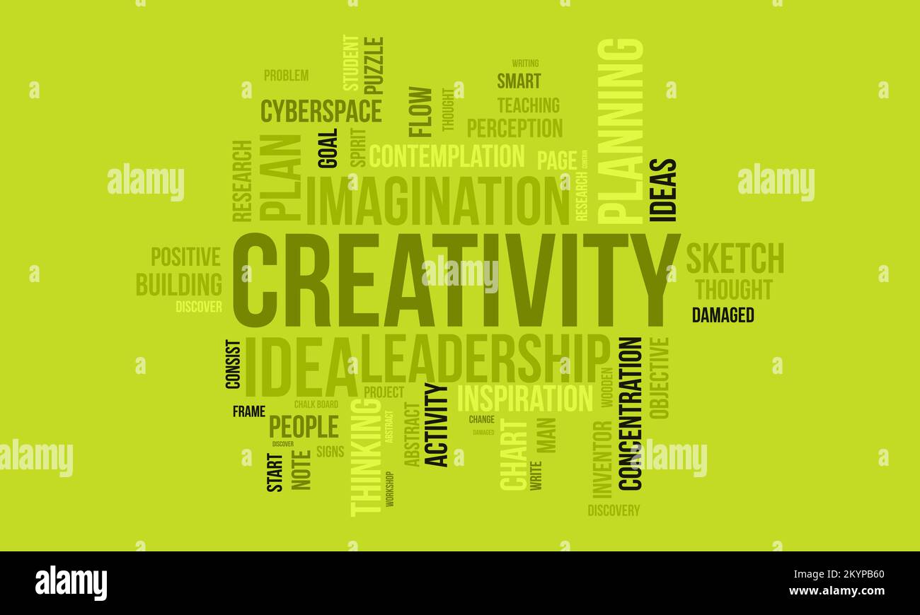 Creativity World Cloud Background Appreciation Awareness Vector Illustration Design Concept