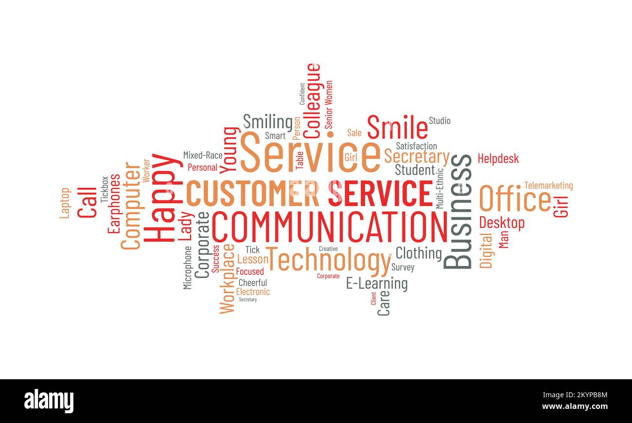 Customer Service world cloud background. Careers awareness Vector ...