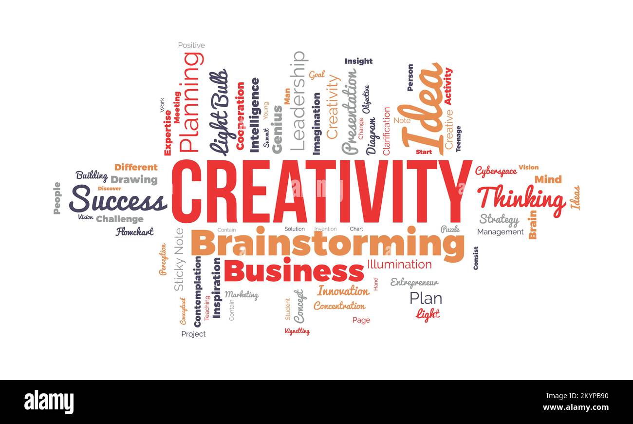 Creativity world cloud background. Appreciation awareness Vector ...