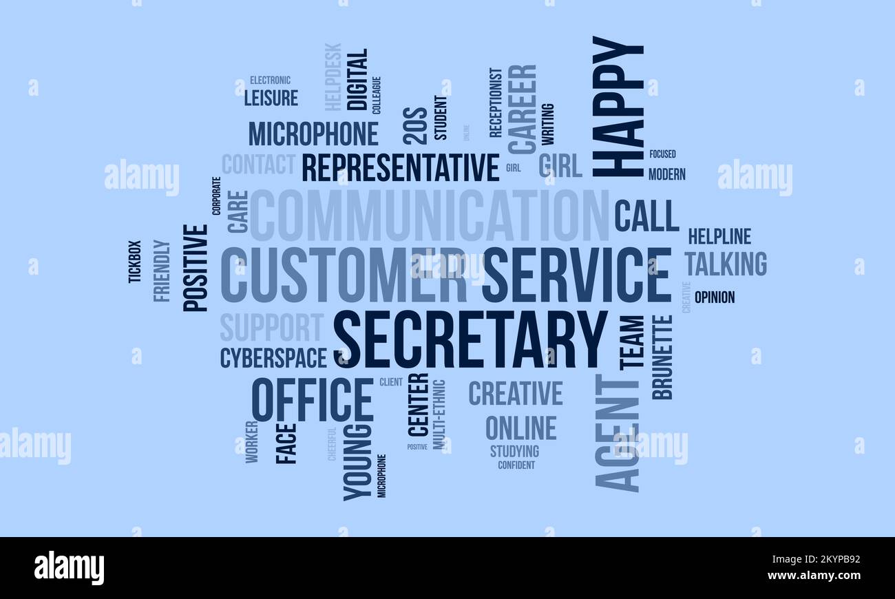 Customer Service world cloud background. Careers awareness Vector ...