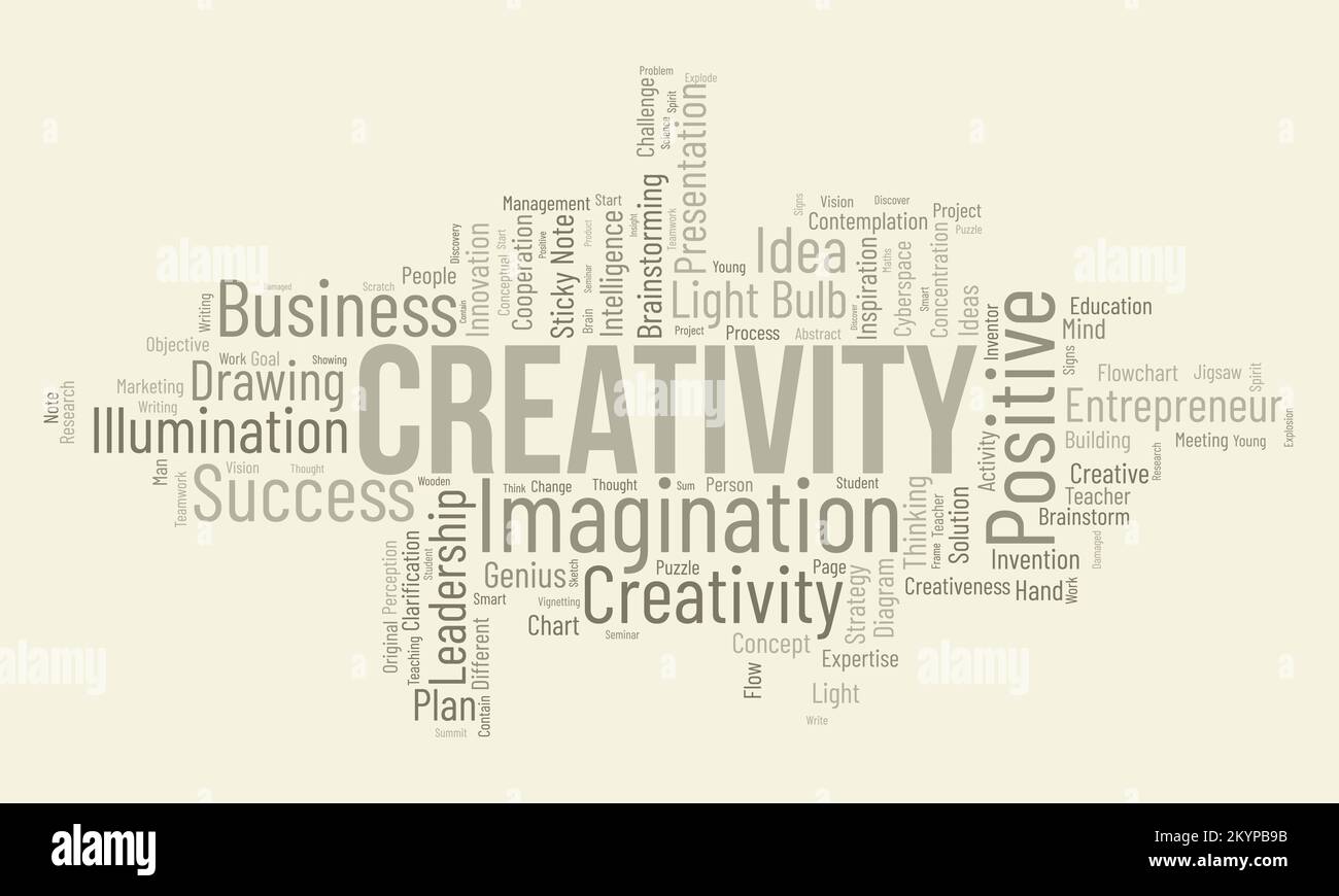 Creativity world cloud background. Appreciation awareness Vector ...