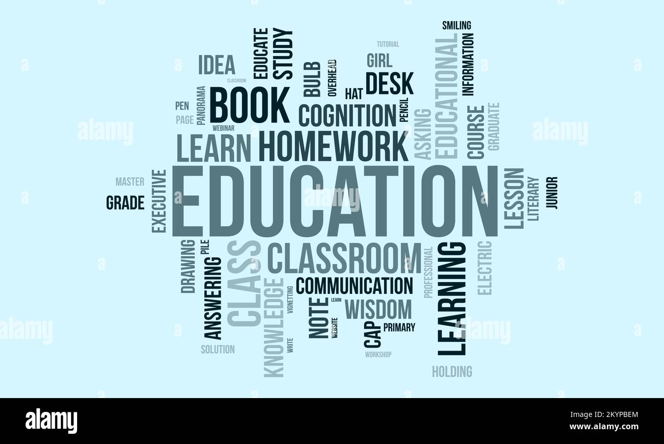 Education world cloud background. Educational awareness Vector ...