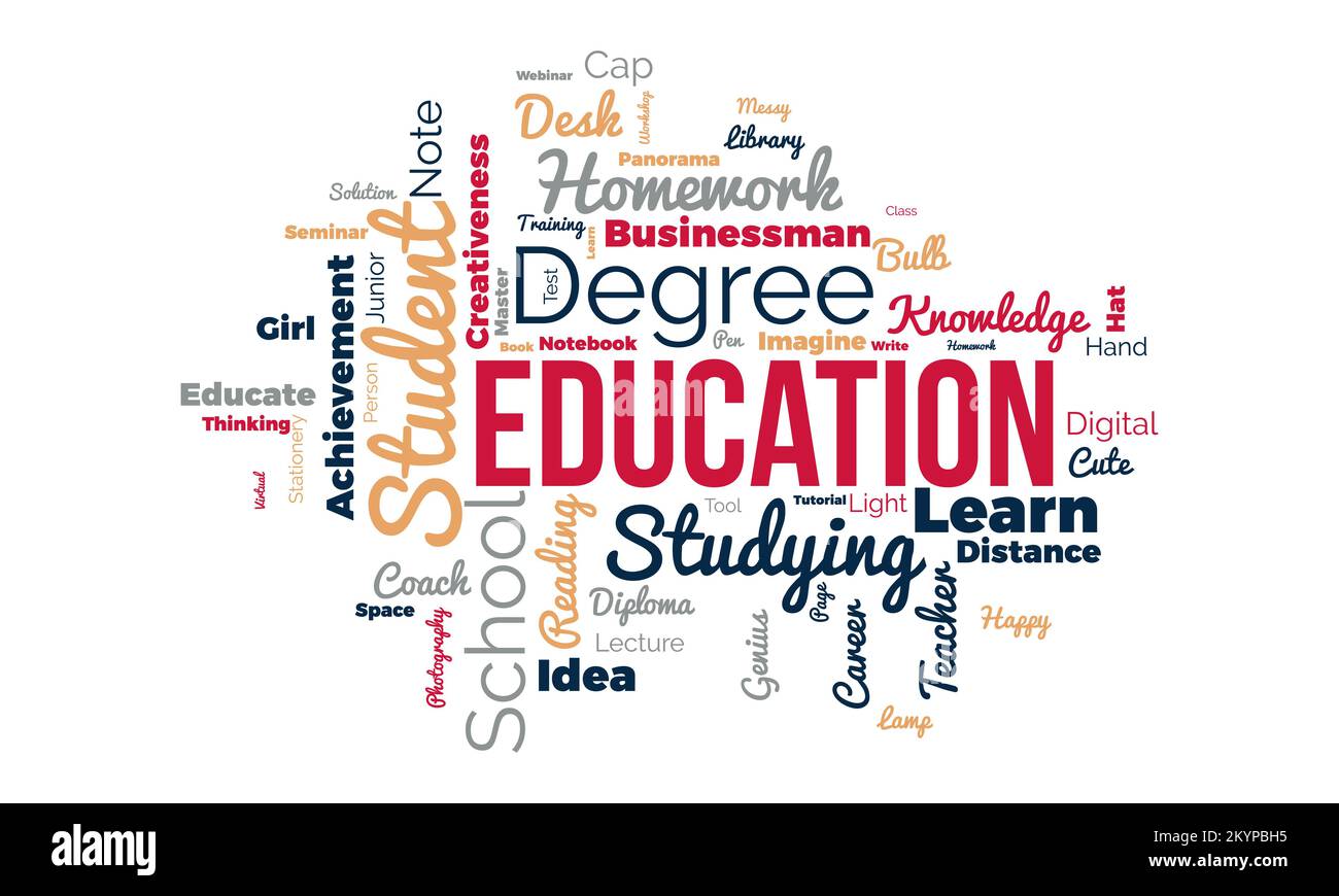 Education world cloud background. Educational awareness Vector ...