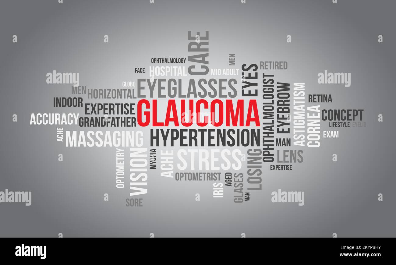 Glaucoma world cloud background. Health awareness Vector illustration ...