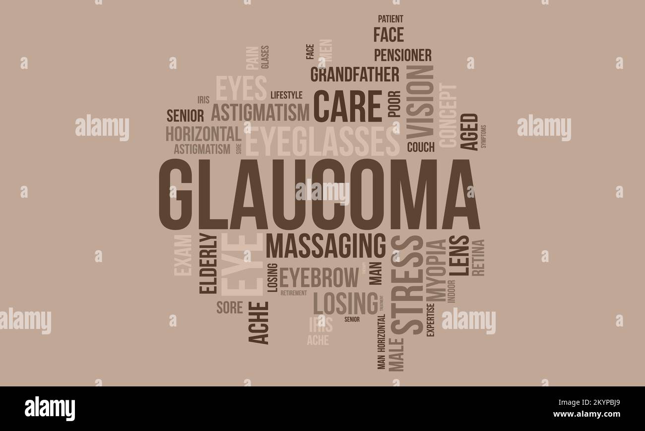 Glaucoma world cloud background. Health awareness Vector illustration ...