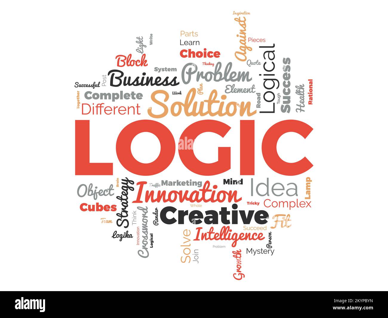 Logic word cloud background. Educational awareness Vector illustration ...