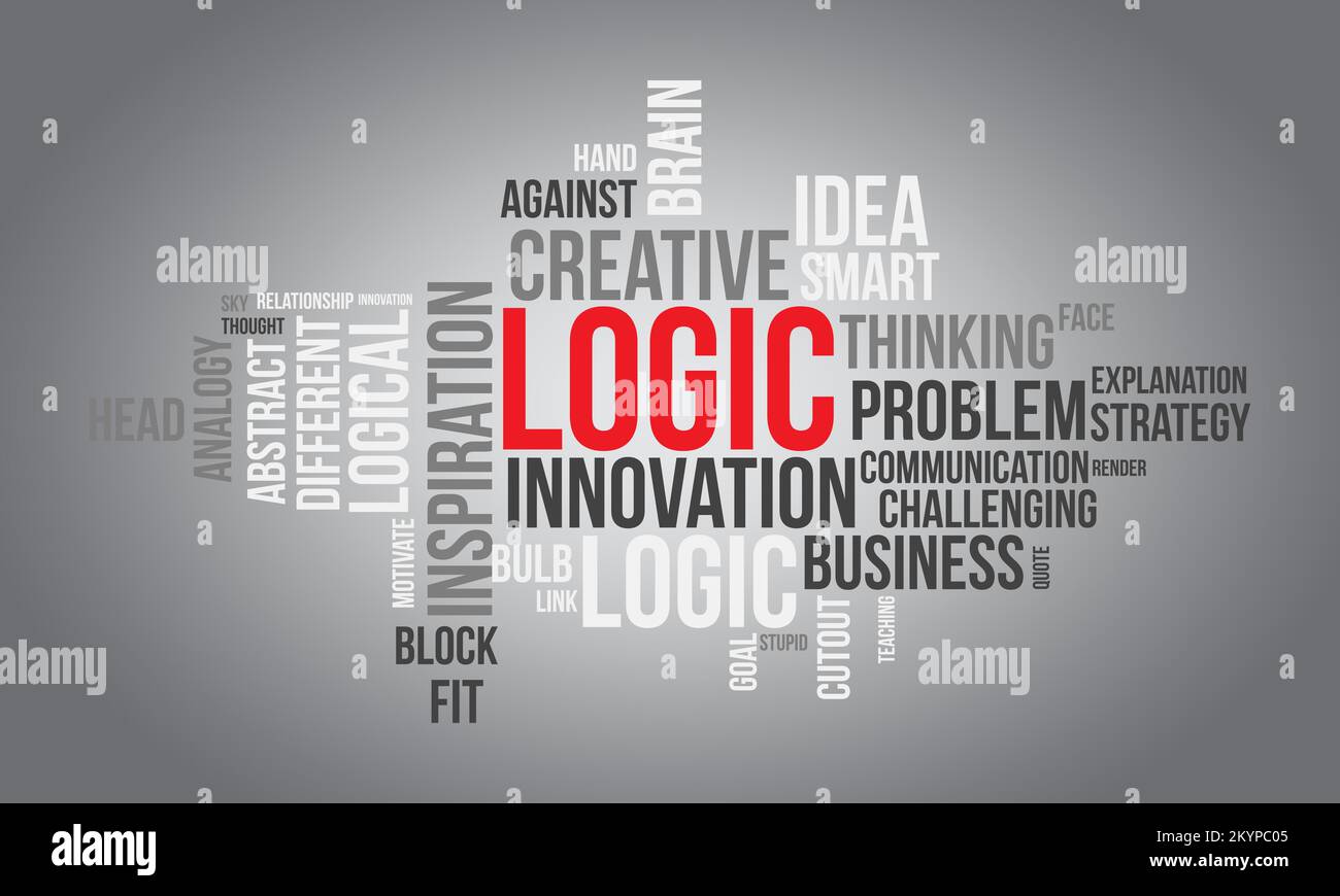 Logic word cloud background. Educational awareness Vector illustration ...