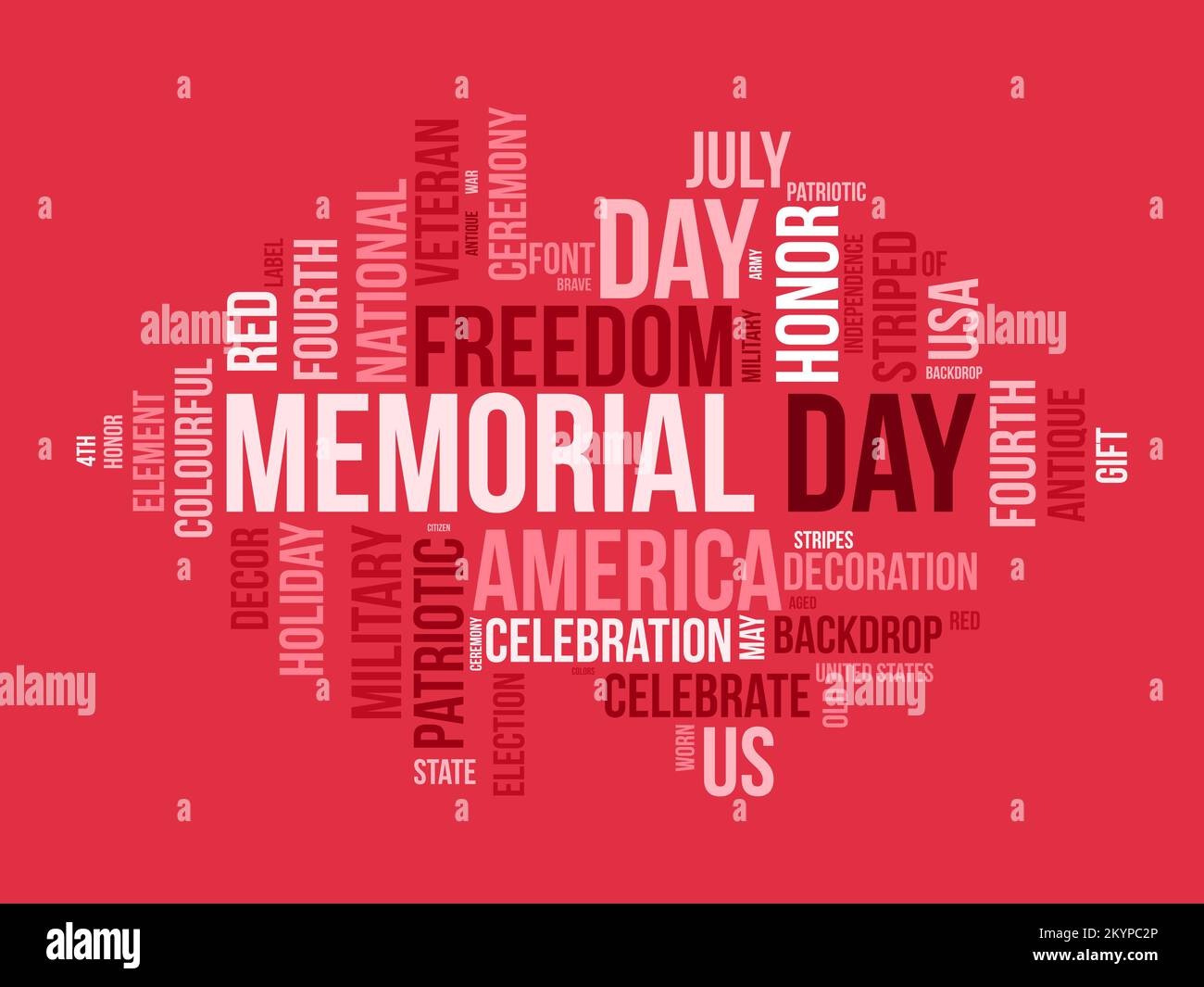 Memorial Day word cloud background. Historical awareness Vector ...