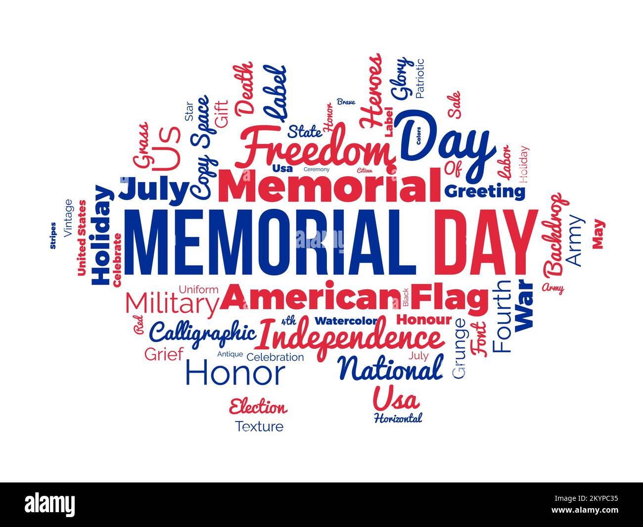 Memorial Day word cloud background. Historical awareness Vector ...