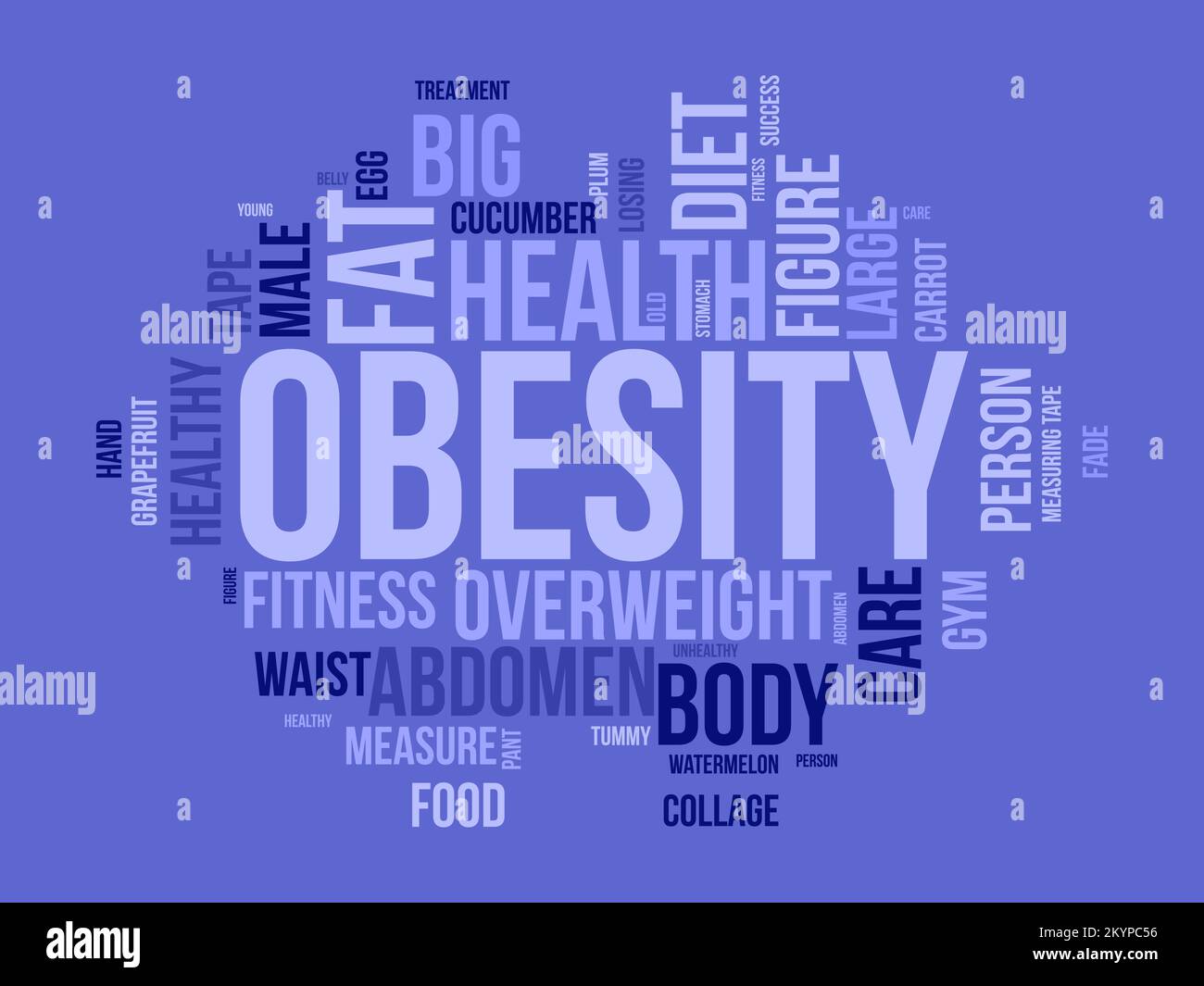 Obesity word cloud background. Health awareness Vector illustration ...