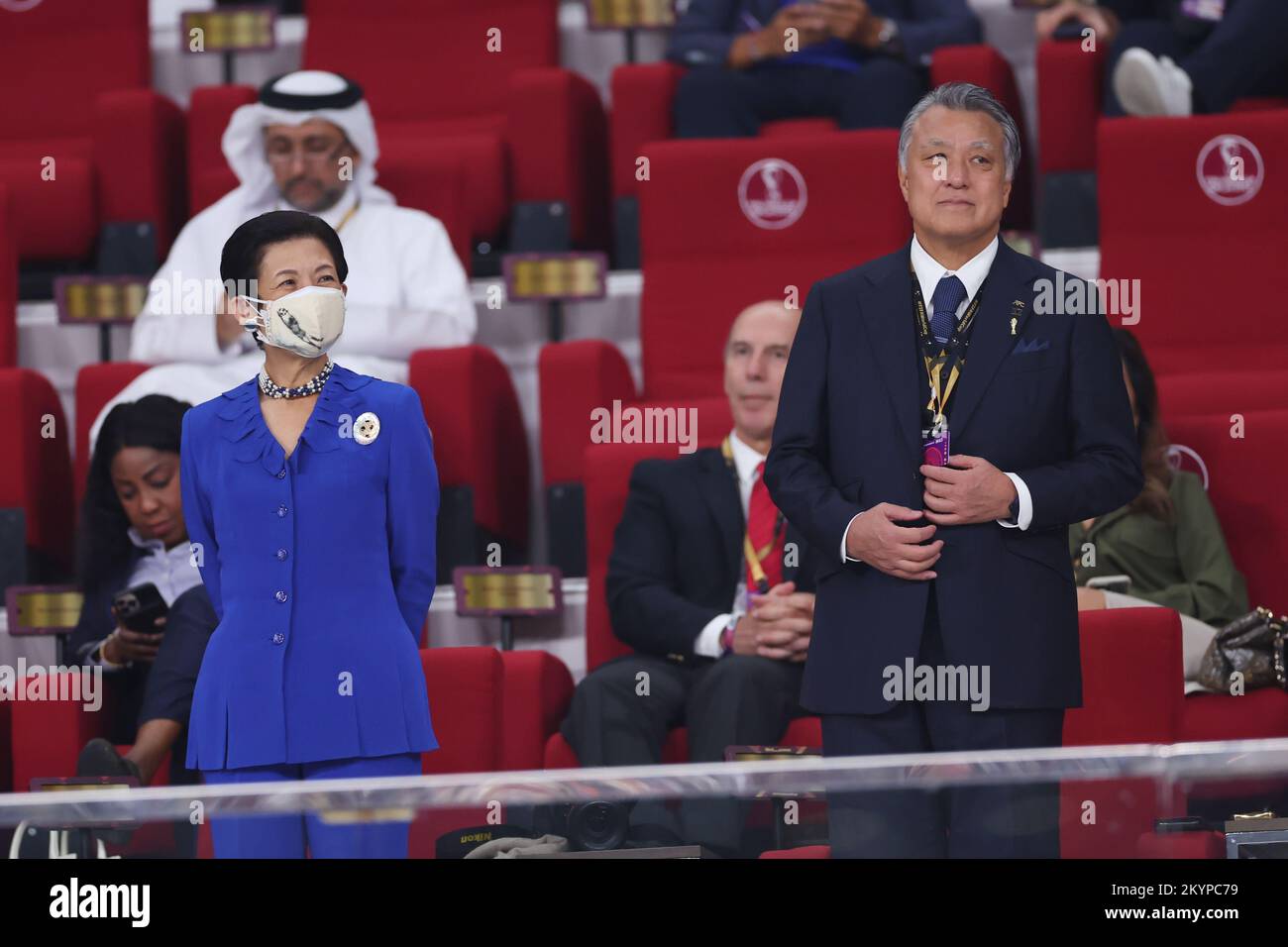 Al Rayyan, Qatar. 1st Dec, 2022. (L-R) Princess Hisako Takamado, Kozo ...