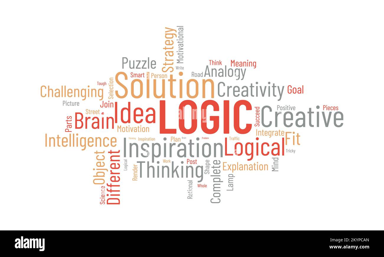 Logic word cloud background. Educational awareness Vector illustration ...