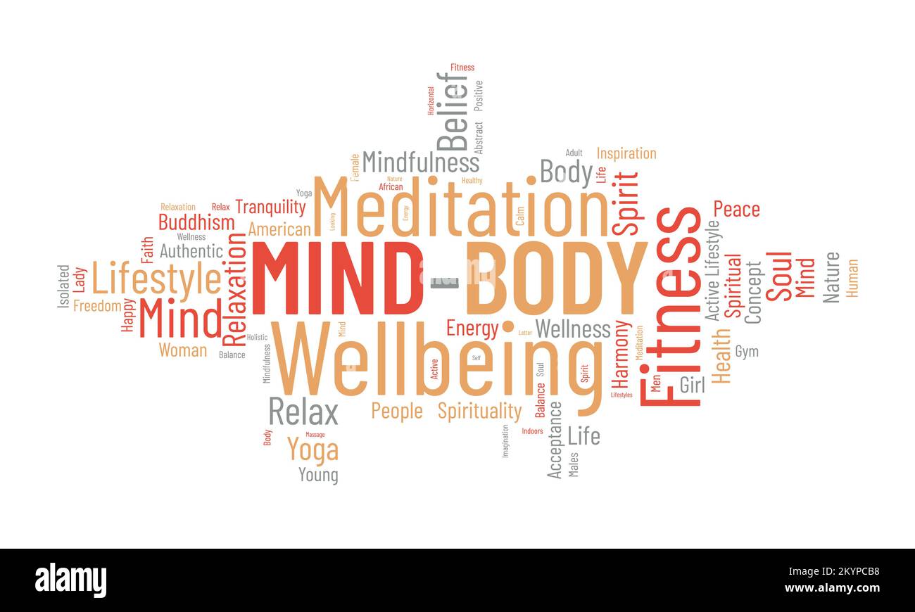 Mind-Body word cloud background. Mental Health awareness Vector ... Mind-Body word cloud background. Mental Health awareness Vector ...