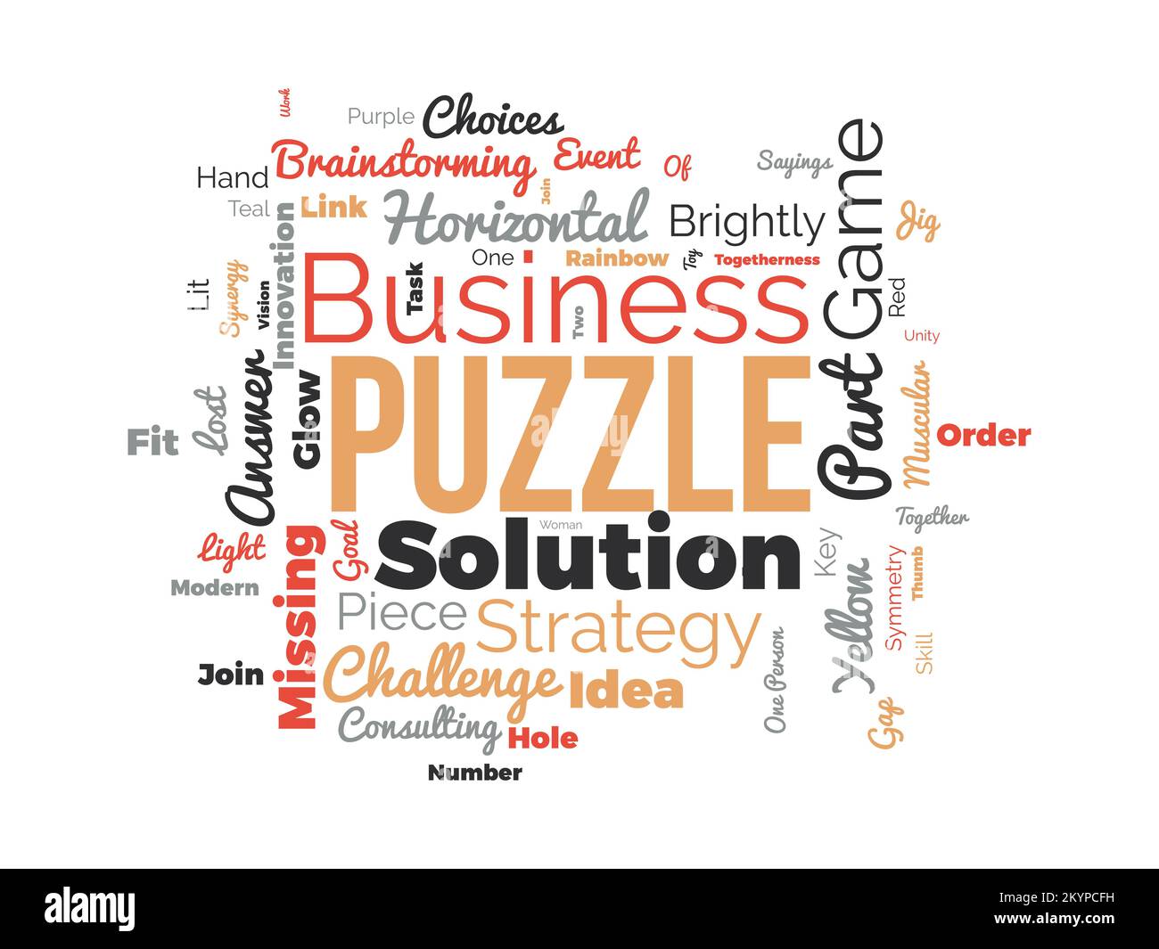 Puzzle word cloud background. Activities awareness Vector illustration ...