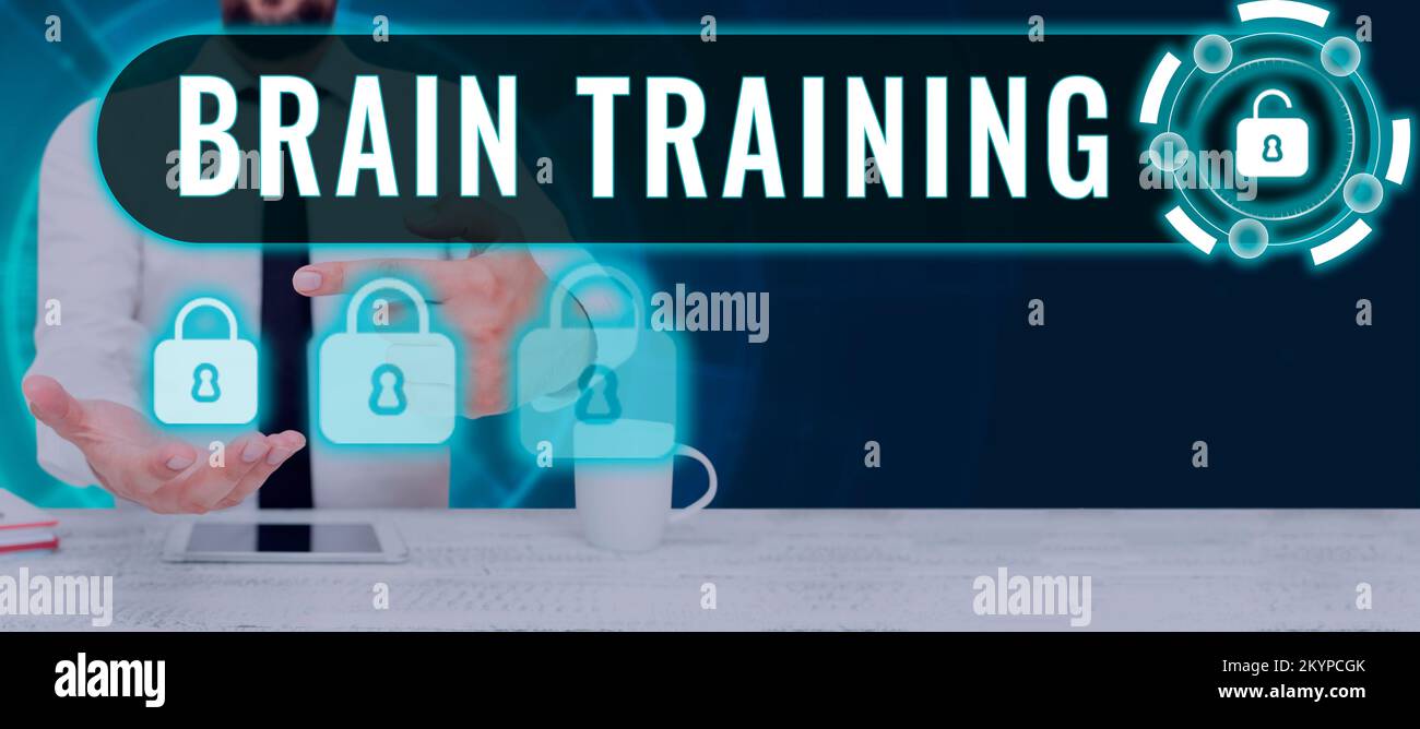 Writing displaying text Brain Training. Concept meaning mental ...