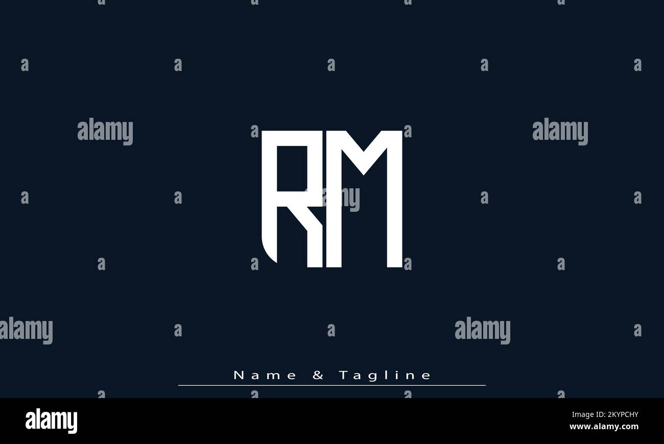 Alphabet letters Initials Monogram logo RM , MR Stock Vector Image ...