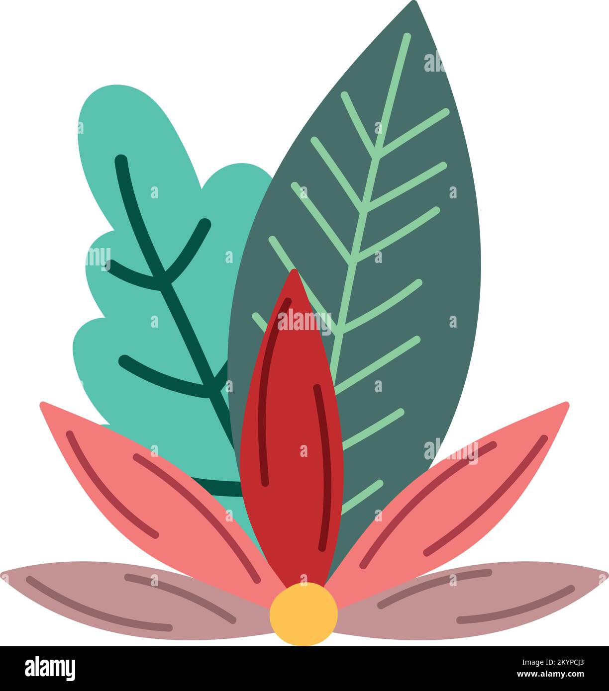 flower and leaves Stock Vector Image & Art - Alamy