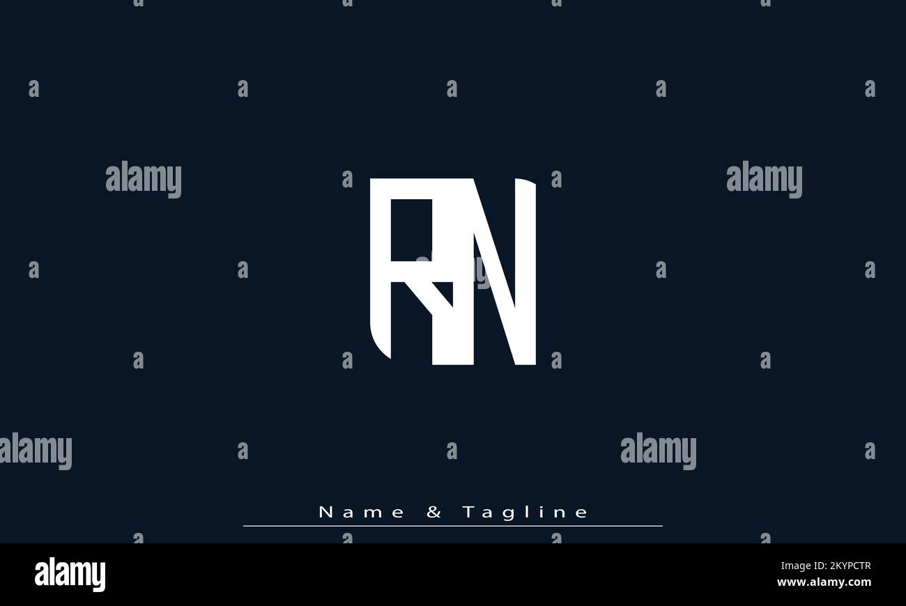 Alphabet letters Initials Monogram logo RN , NR Stock Vector Image ...