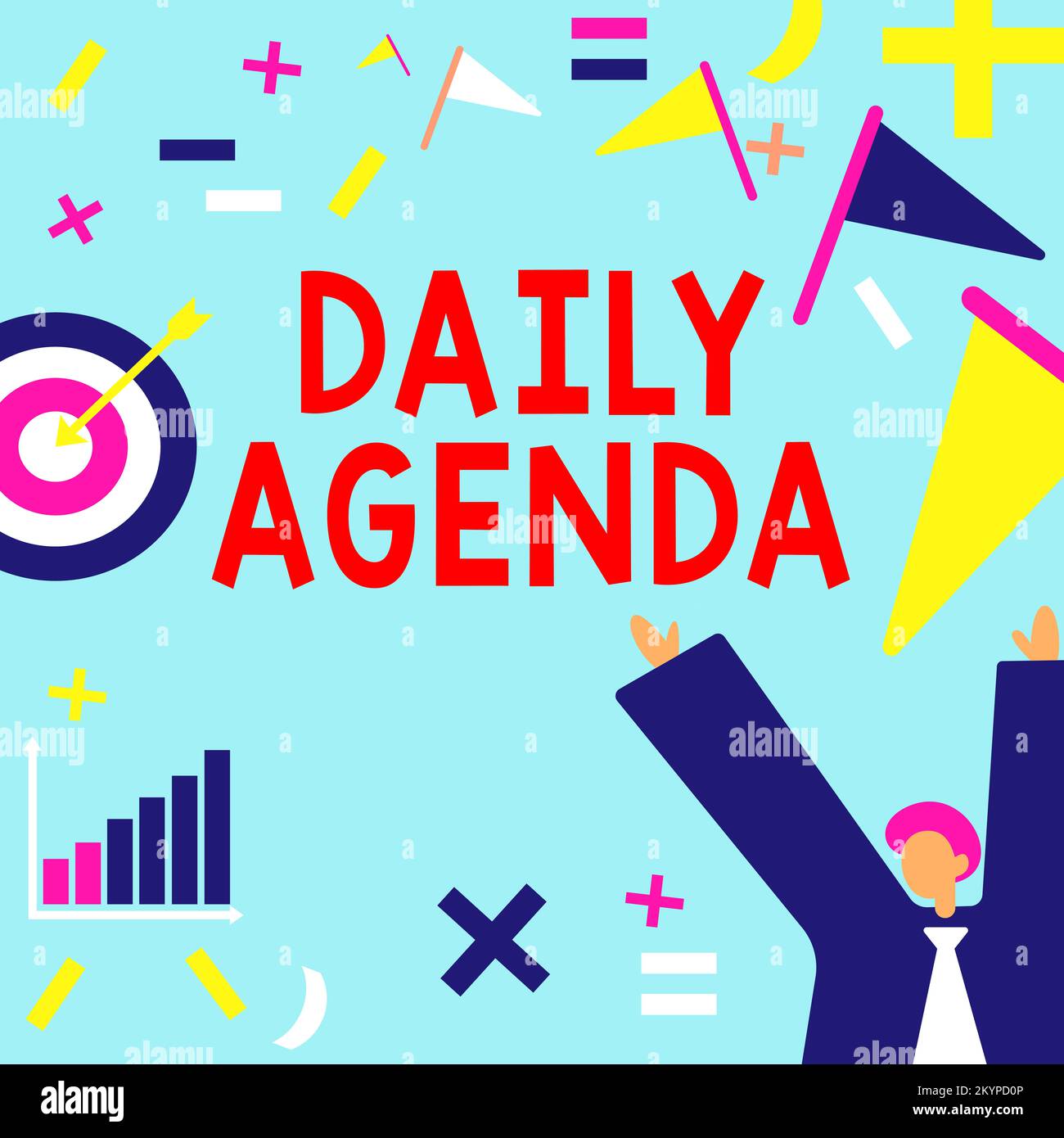 Writing displaying text Daily Agenda. Conceptual photo To do list of ...