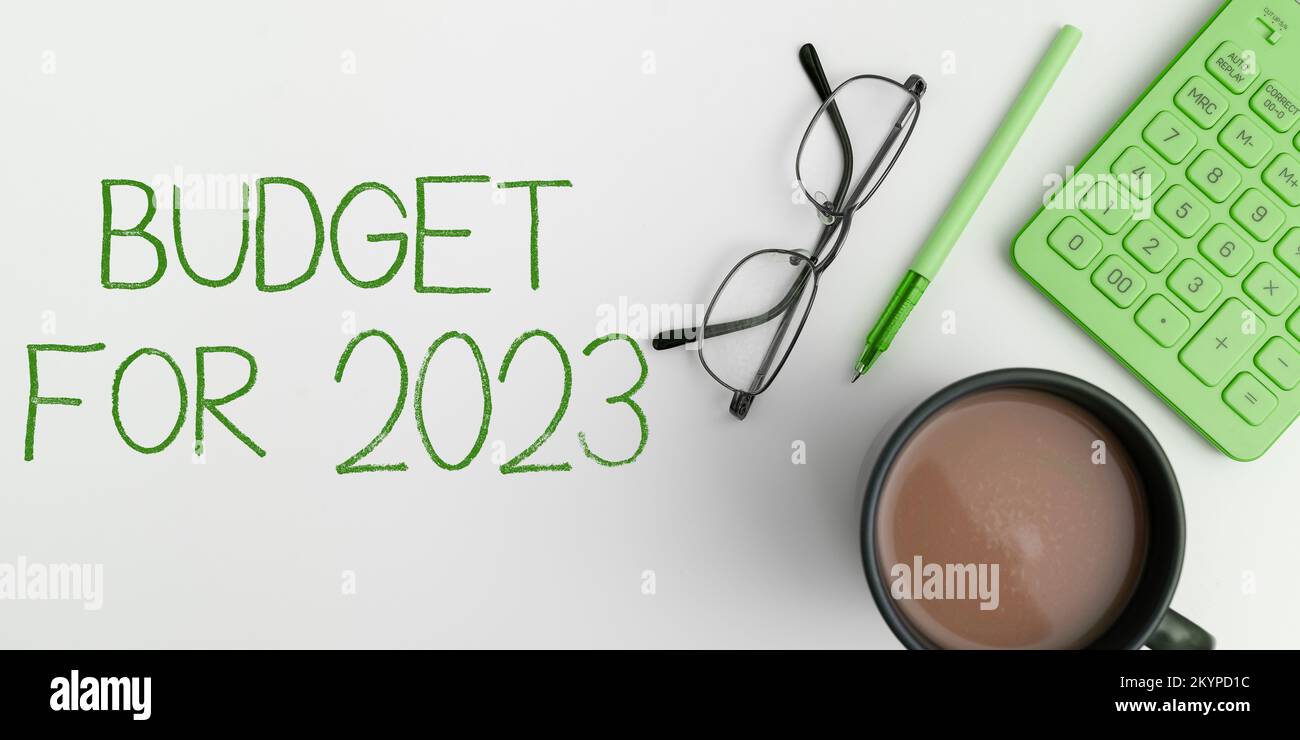 Hand writing sign Budget For 2023. Business concept An written ...