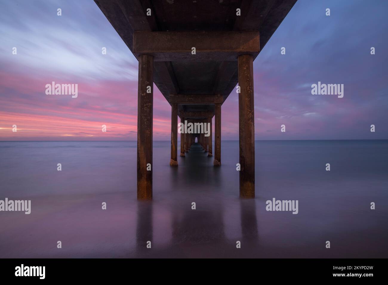 Sunset under Brighton Jetty, Adelaide, South Australia Stock Photo - Alamy