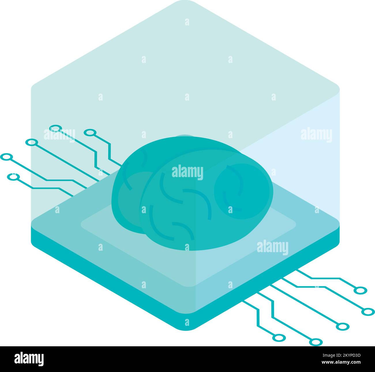 Isometric ai brain tech Cut Out Stock Images & Pictures - Alamy