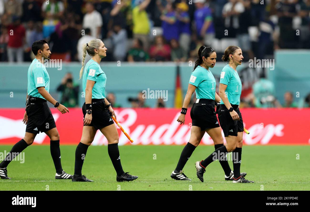 Al Khor, Qatar. 1st Dec, 2022. Referee Stephanie Frappart (1st R ...