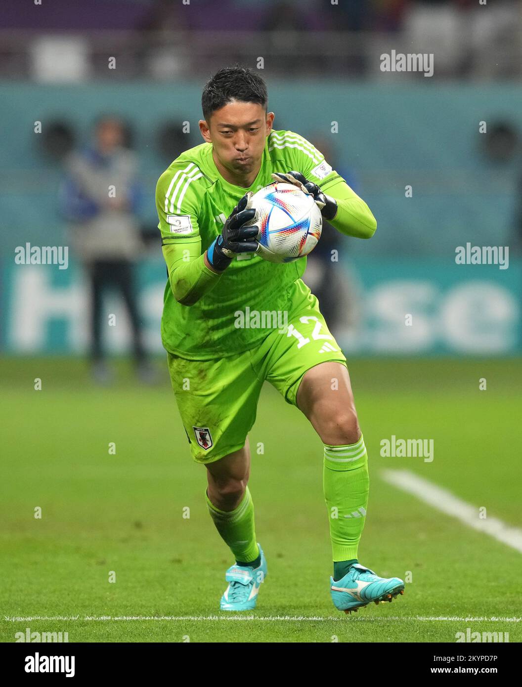 Japan goalkeeper Shuichi Gonda during the FIFA World Cup Group E match at the Khalifa ...