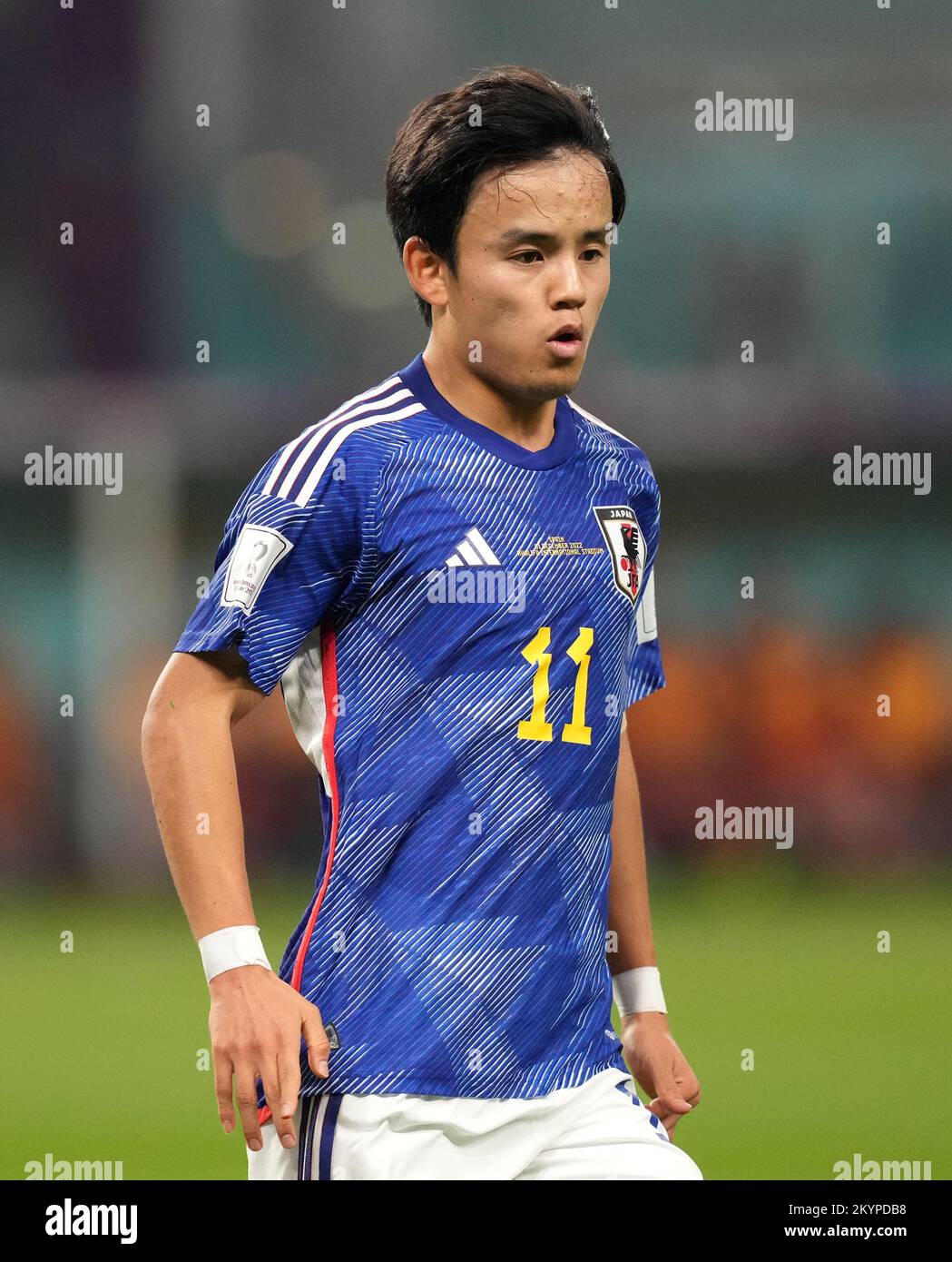Japan's Takefusa Kubo during the FIFA World Cup Group E match at the Khalifa International ...
