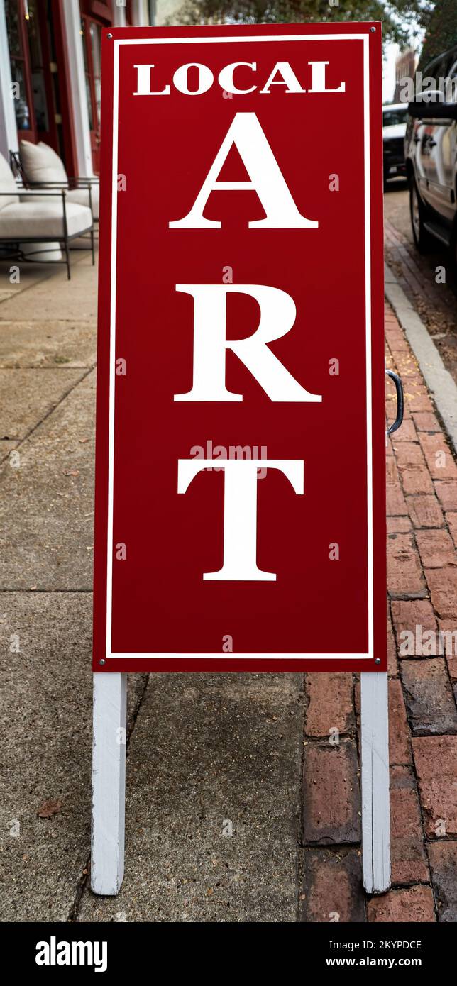 Local Art Sign Stock Photo - Alamy