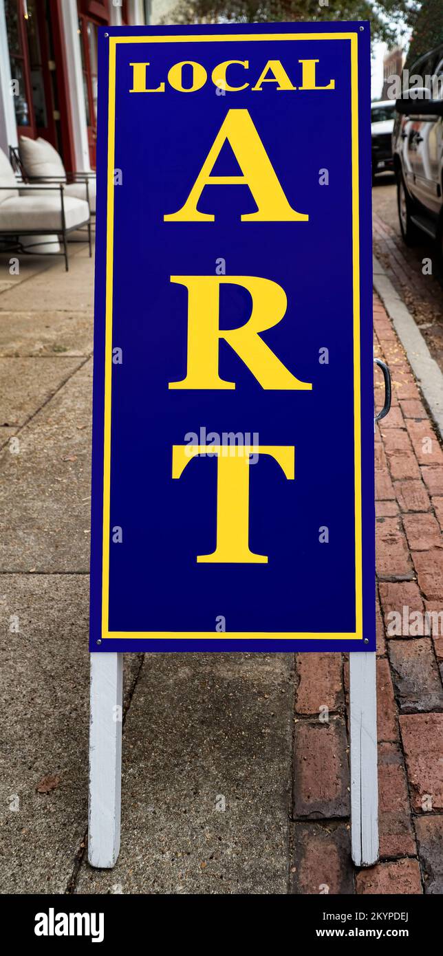 Local Art Sign Stock Photo - Alamy