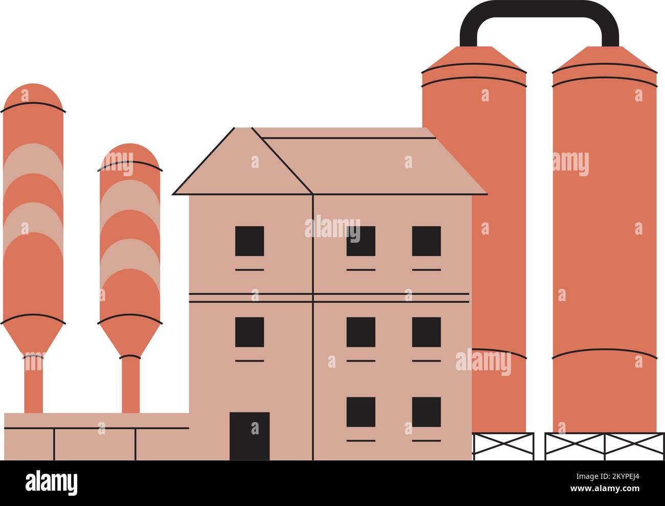 industry plant with tanks Stock Vector Image & Art - Alamy