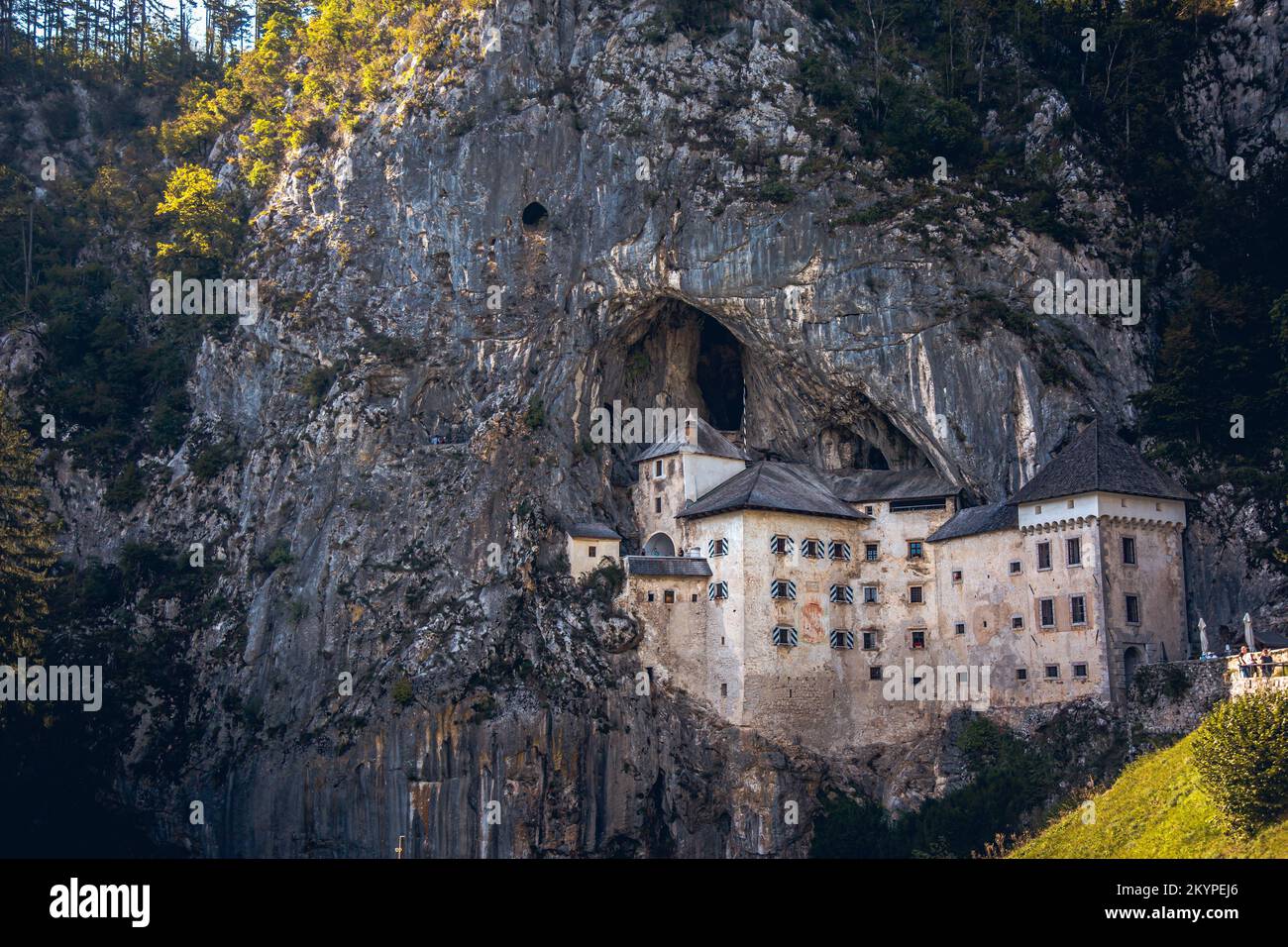 Photo of Predjama Castle in Slovenia inside the cave Stock Photo - Alamy