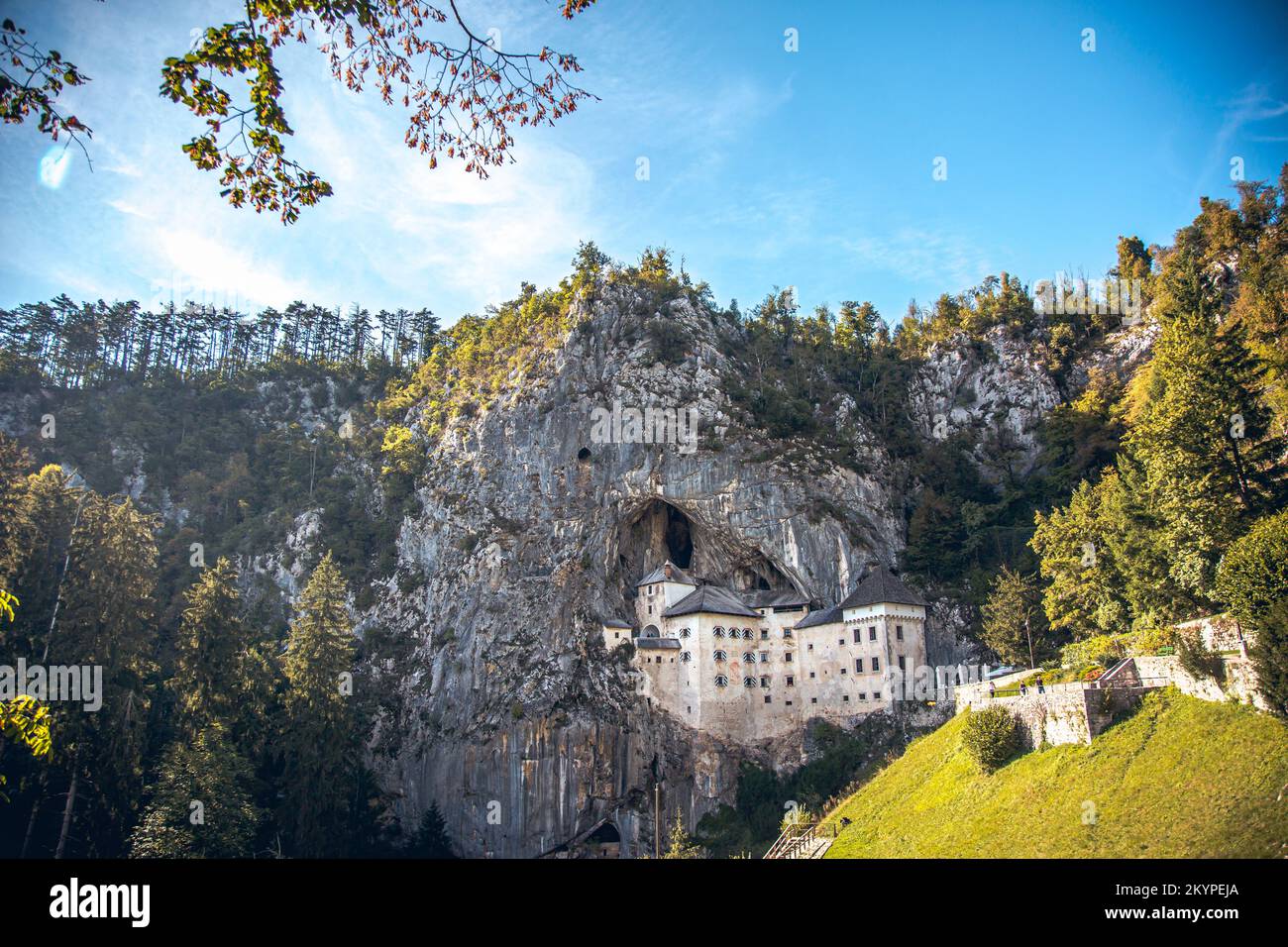 Photo of Predjama Castle in Slovenia inside the cave Stock Photo - Alamy