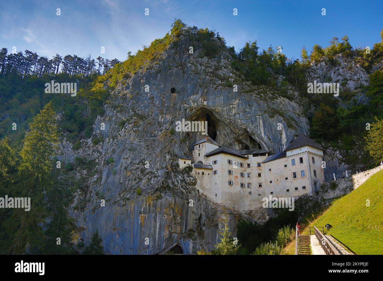 Photo of Predjama Castle in Slovenia inside the cave Stock Photo - Alamy