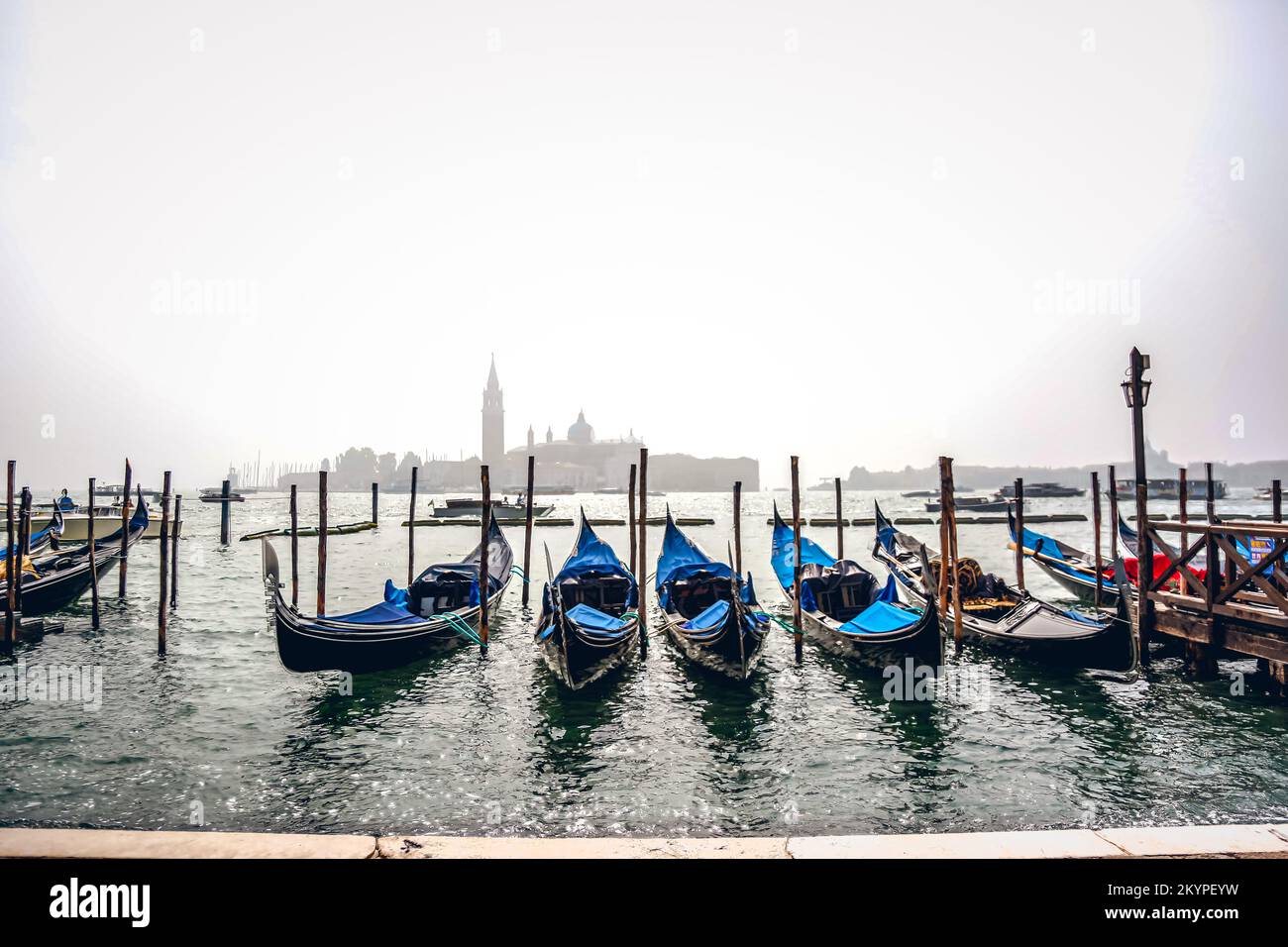 Image of Venice with its gondolas and its tourists enjoying the beauty ...