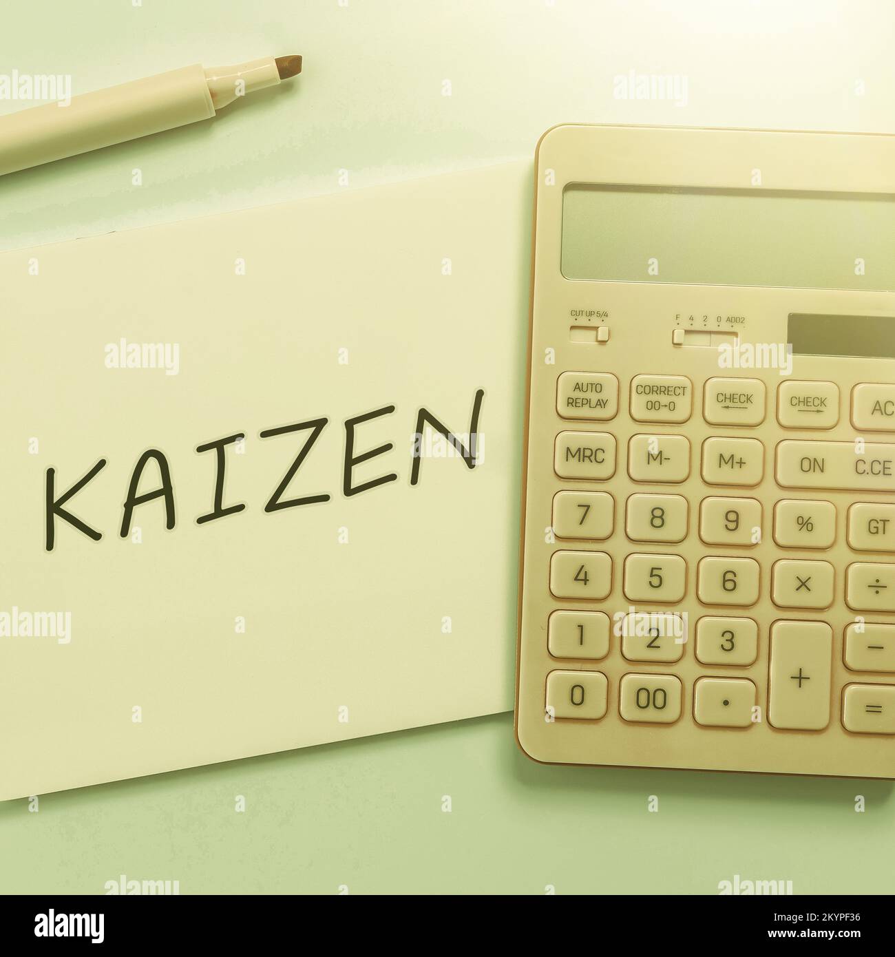 Text showing inspiration Kaizen. Business idea a Japanese business ...
