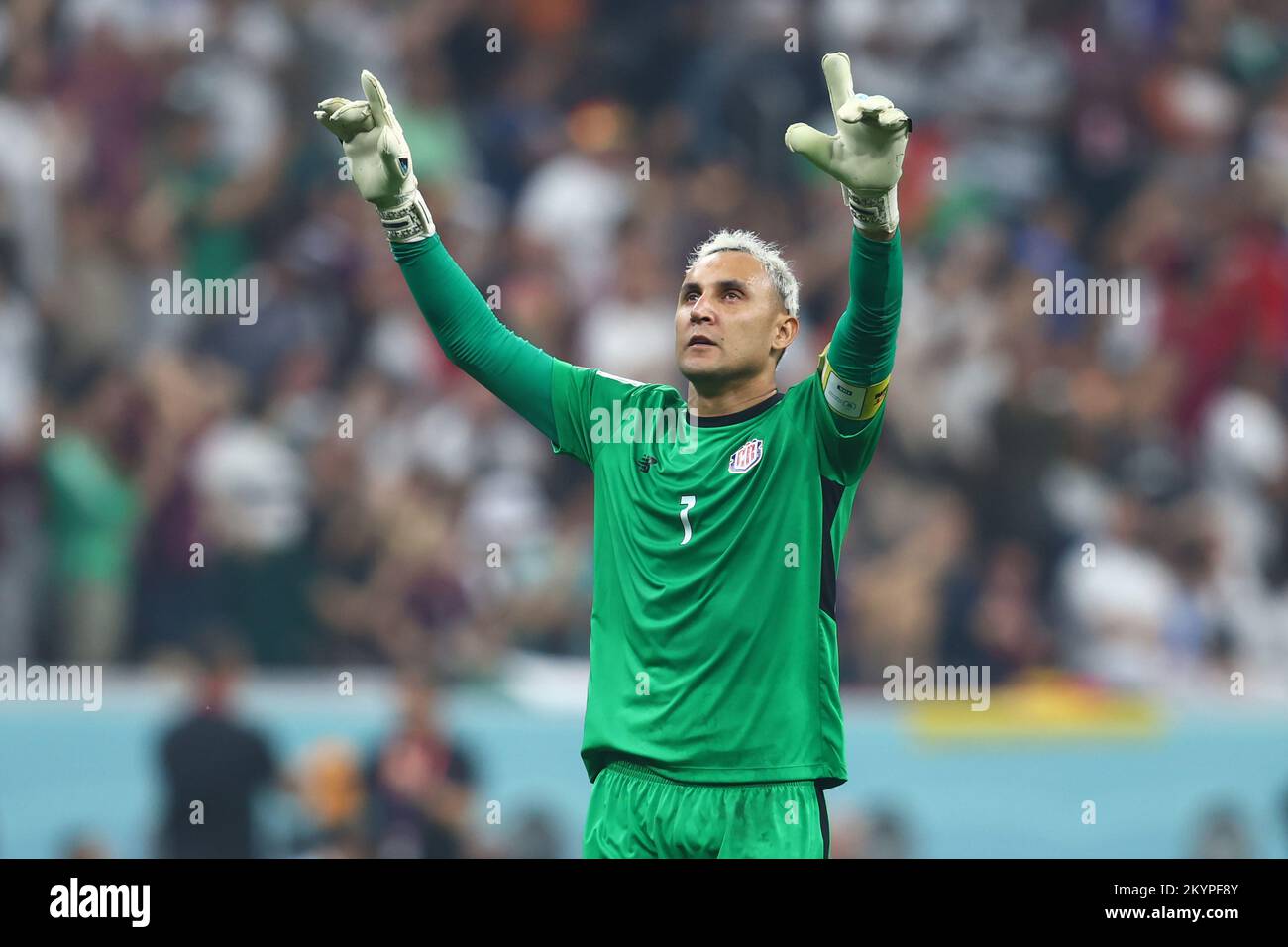 Doha, Qatar. 01st Dec, 2022. Keylor Navas of Costa Rica celebrates ...