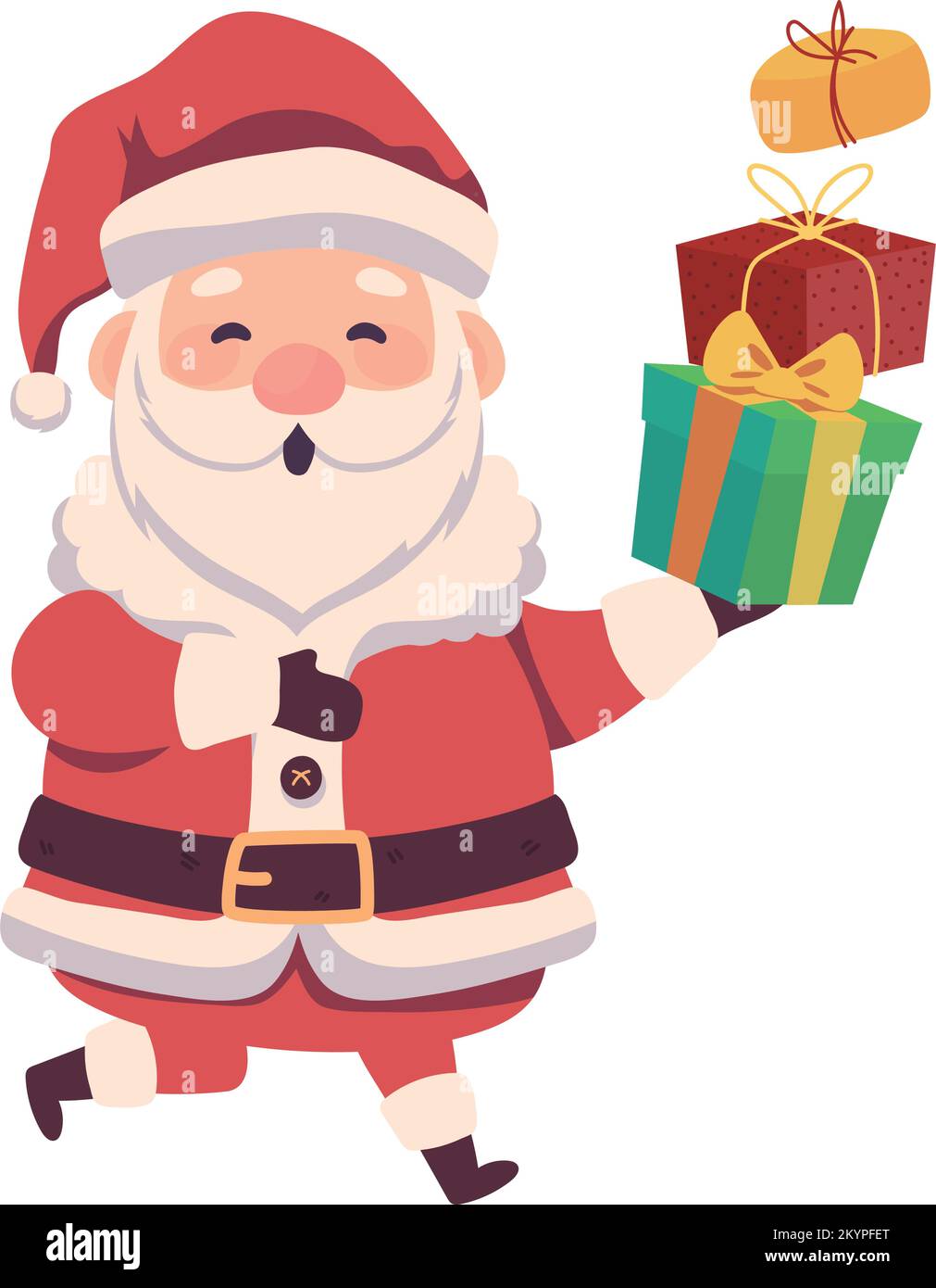 santa claus with gifts Stock Vector Image & Art - Alamy