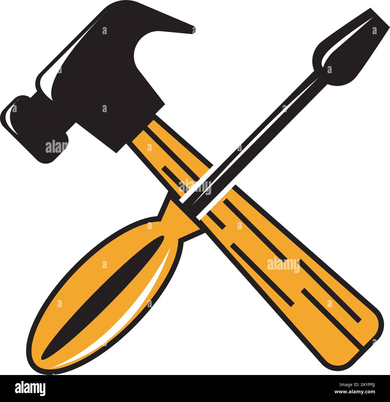 hammer with screwdriver tools Stock Vector Image & Art - Alamy