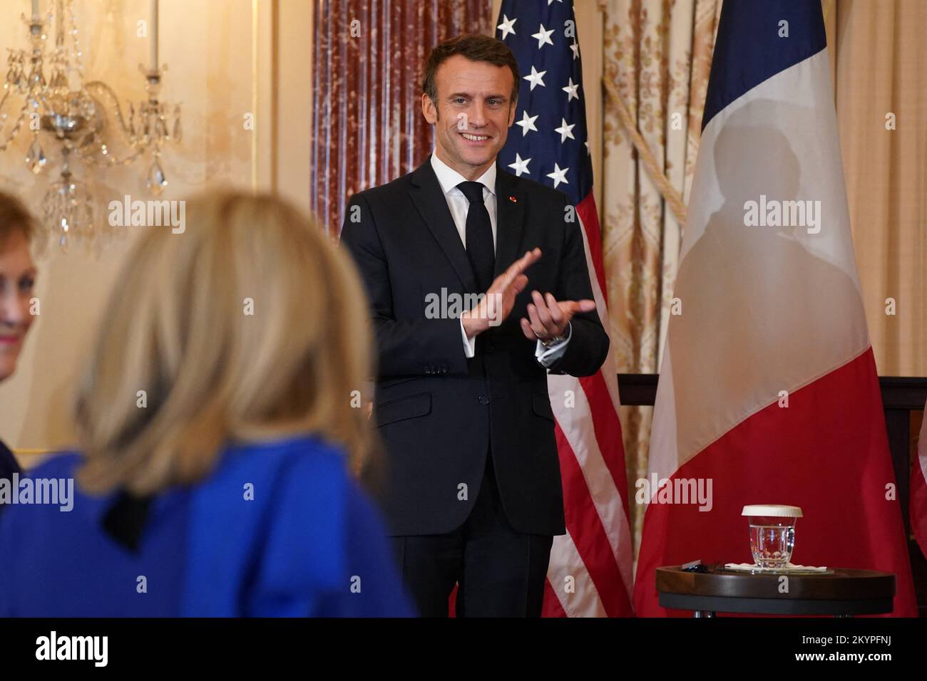 Washington, DC on Thursday, December 1, 2022, President Emmanuel Macron ...