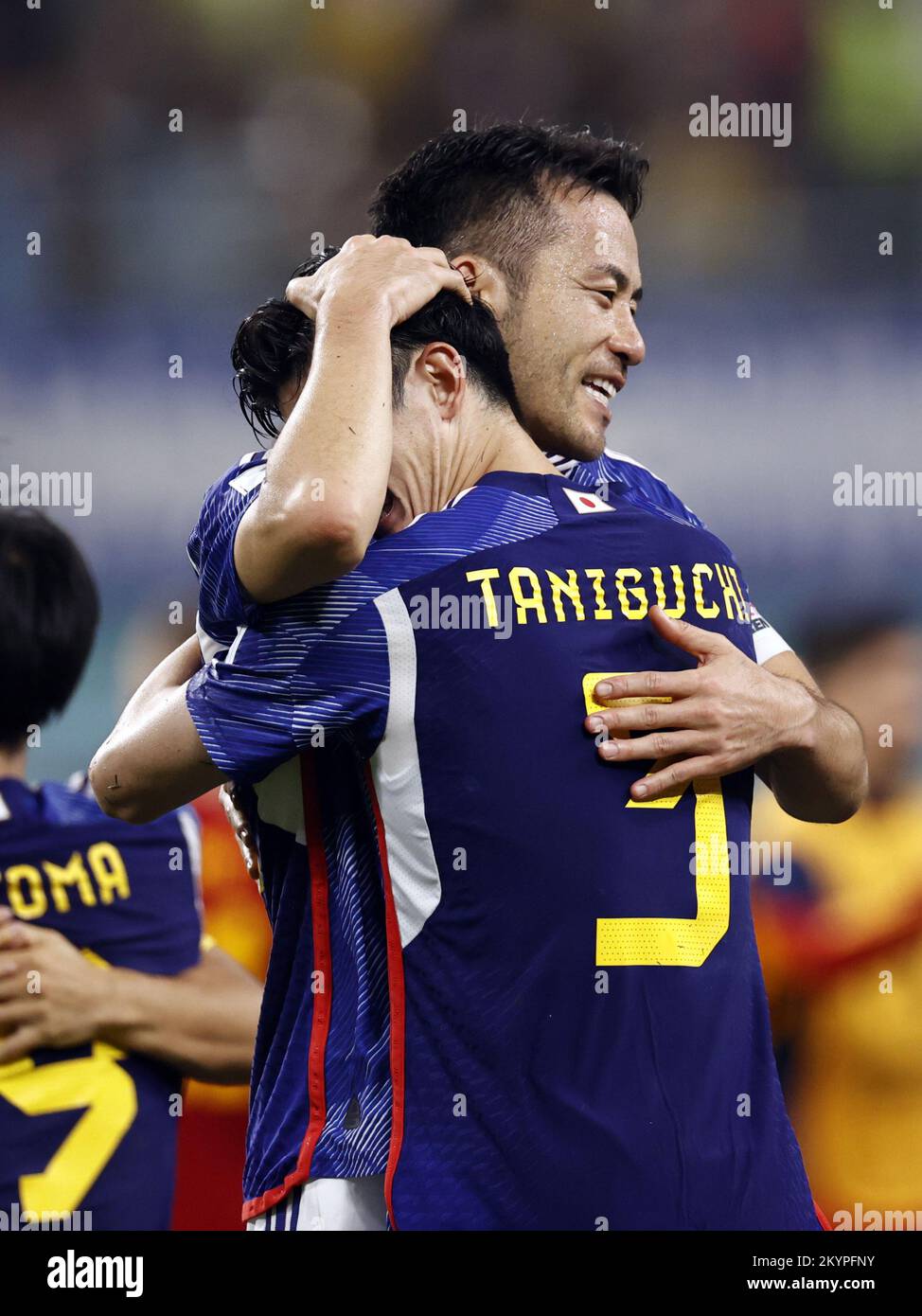 Ar-Rayyan, Qatar. December 1, 2022, (l-r) Maya Yoshida of Japan, Shogo ...